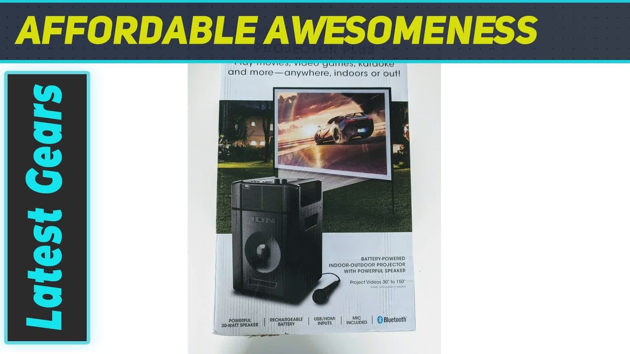 Ion Projector Plus Bluetooth 30-150" Battery Indoor-Outdoor-Karaoke ...