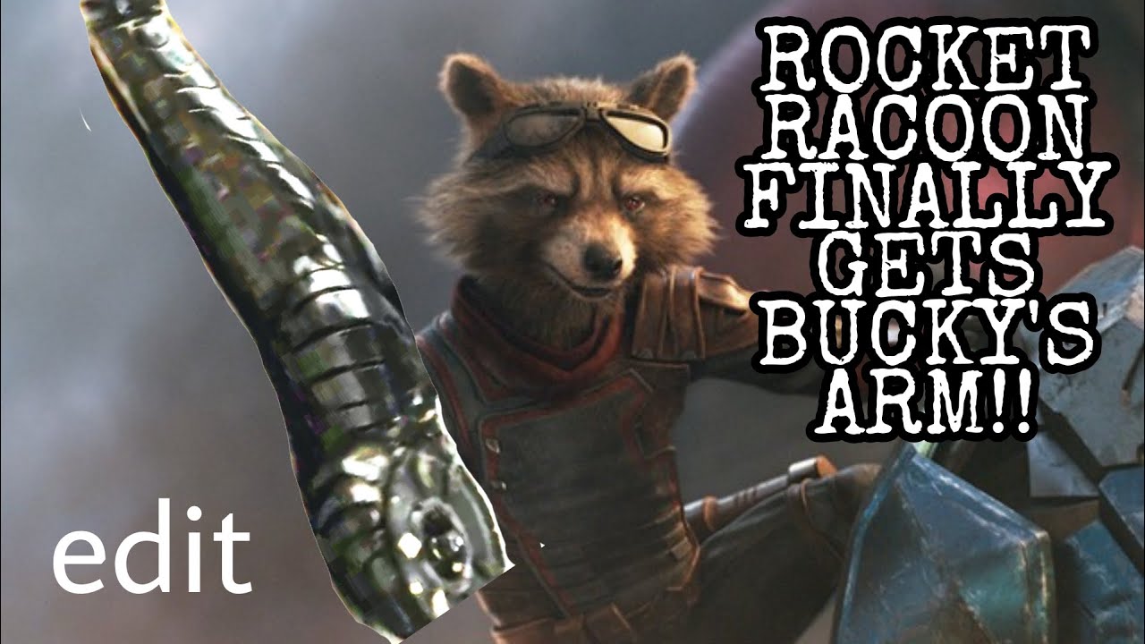 Rocket Racoon finally gets Bucky's arm - YouTube