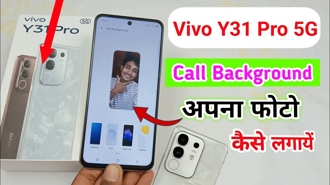 Vivo y31 pro 5g me call background par photo kaise lagaye / Vivo y31 ...