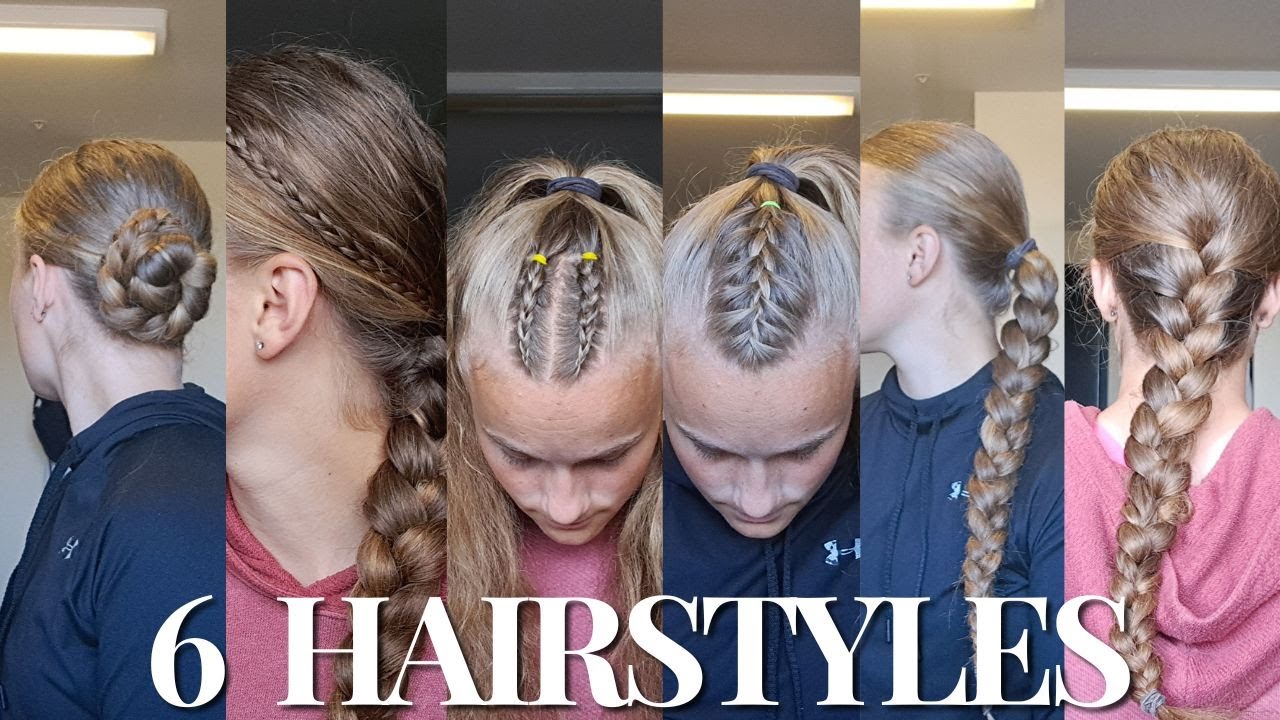 Workout Hairstyles for Long, Thick Hair - YouTube