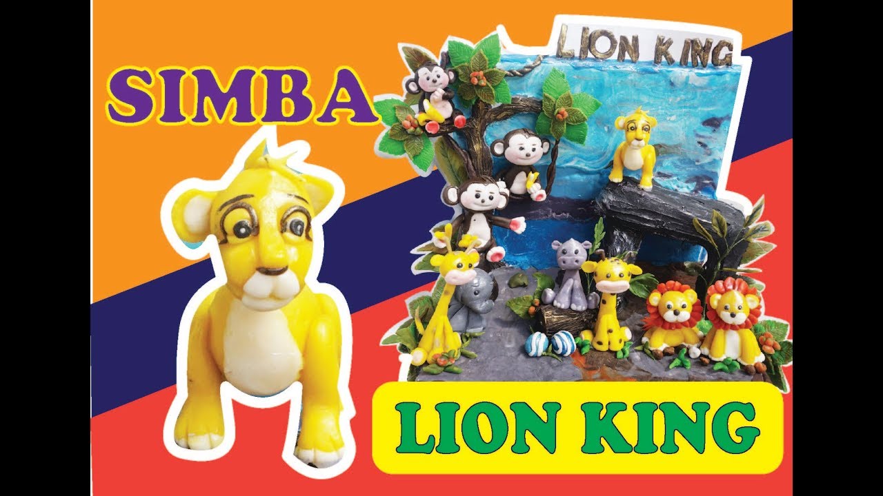 SIMBA/THE LION KING -Polymer Clay Tutorial( nặn hình simba, vua sư tử ...