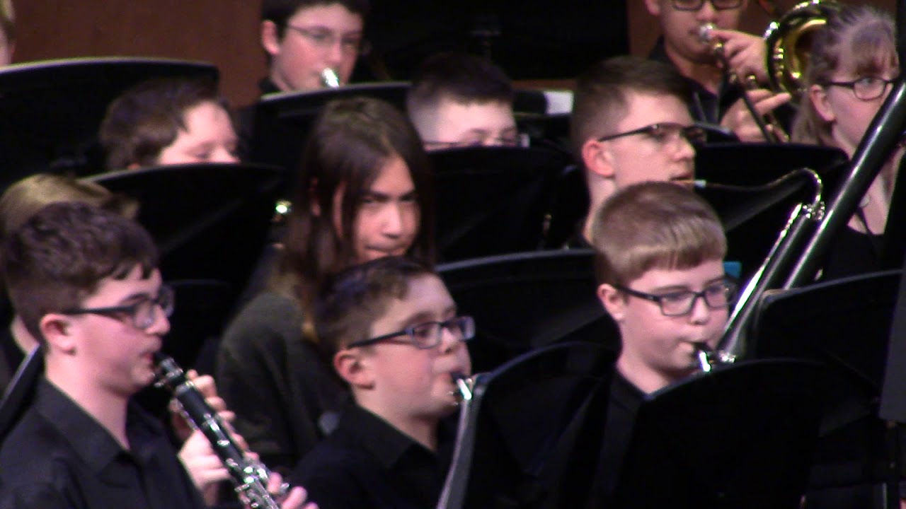 La Porte Middle School 7th grade band 1st tune - March 10, 2020 - YouTube