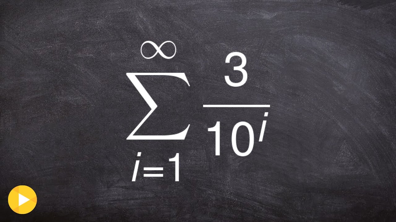 Evaluating The Sum Of An Infinite Series YouTube