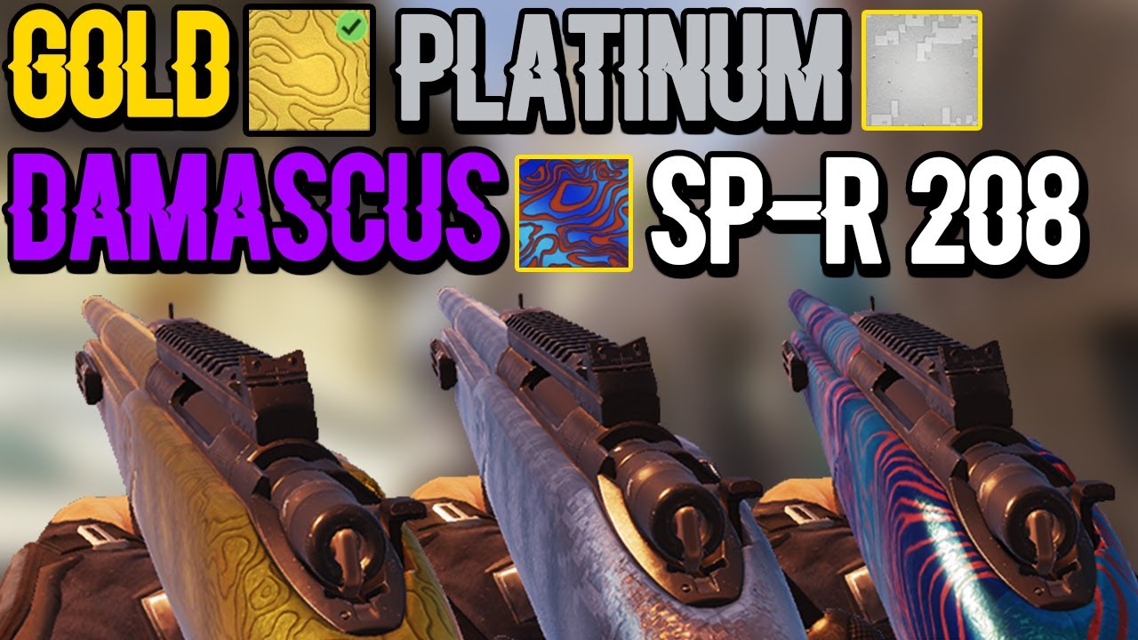 UNLOCKING GOLD,PLATINUM & DAMASCUS CAMO FOR THE SP-R 208 MARKSMAN RIFLE ...