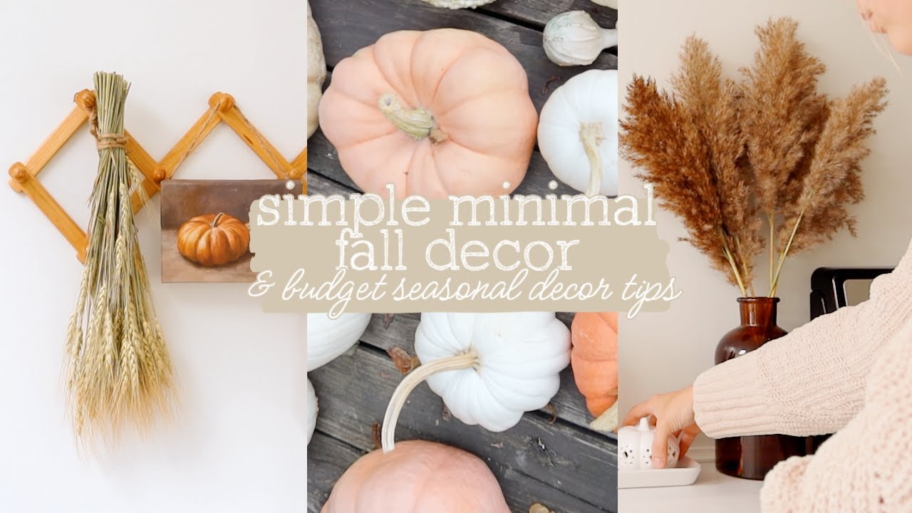 BUDGET DIY SIMPLE FALL HOME DECOR | MINIMAL AUTUMN | ORGANIZE WITH ME ...