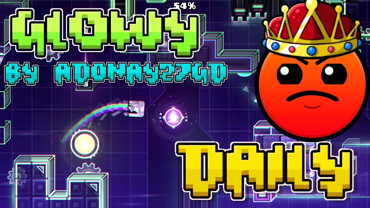 "GLOWY" by Ad0NAY27GD (Daily Level #2625) (All Coins) - Geometry Dash ...