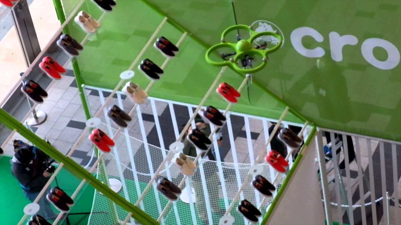 Drone-delivered Crocs in Tokyo: Drone dies on shoes - YouTube