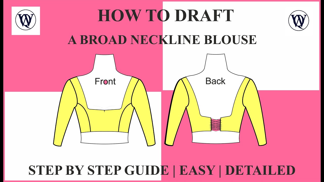 Deep Back Neck Blouse Cutting | Pattern Development | Easy - YouTube