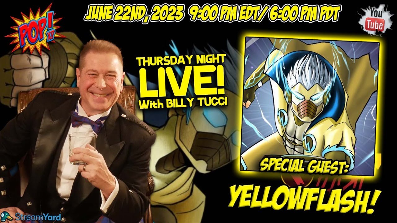 Thursday Night LIVE with Billy Tucci and YellowFlash! - YouTube