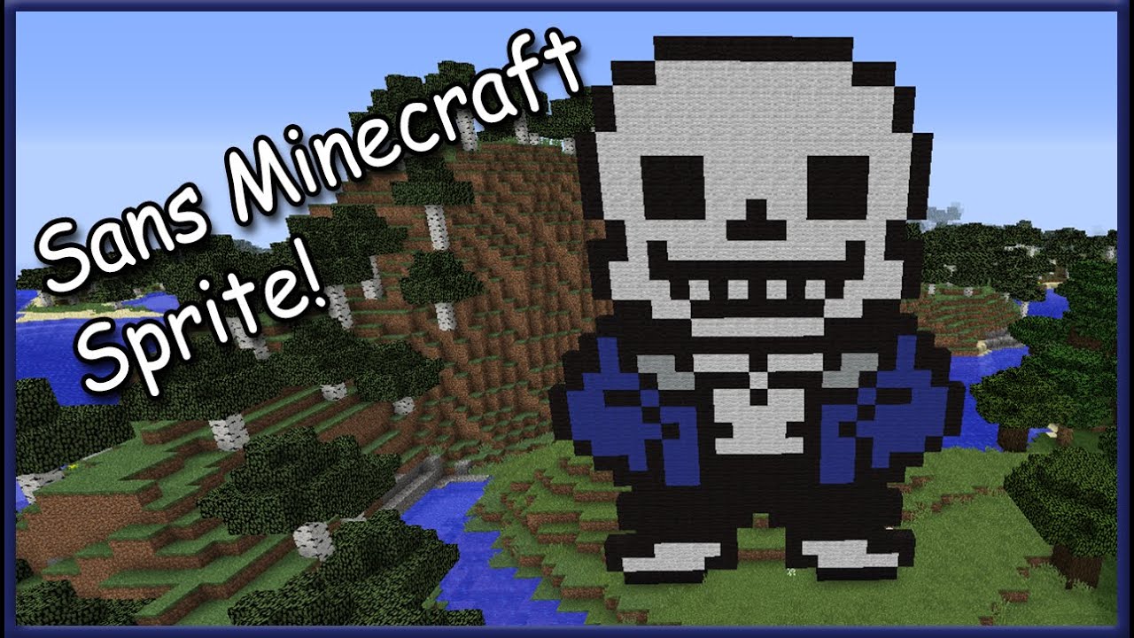 Minecraft Pixeling: Undertale - Sans mini sprite - YouTube