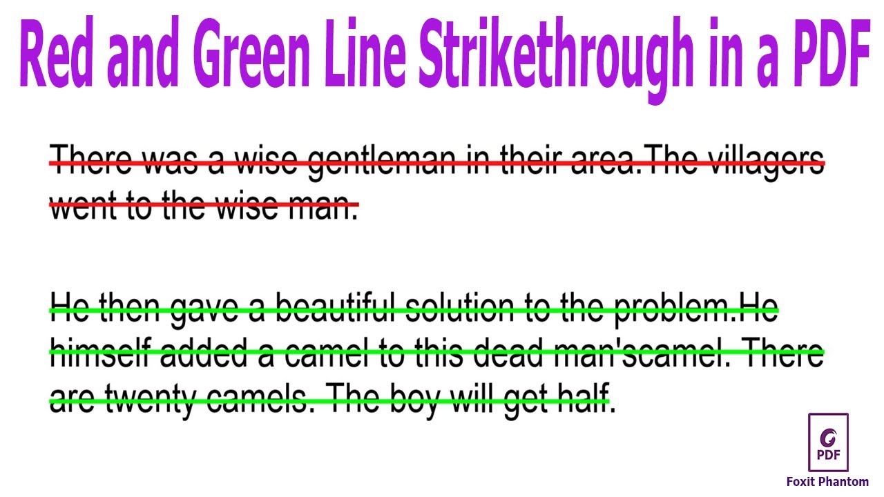 How To Add Red And Green Line Strikethrough In A Text Pdf Document In how-to-add-red-and-green-line-strikethrough-in-a-text-pdf-document-in