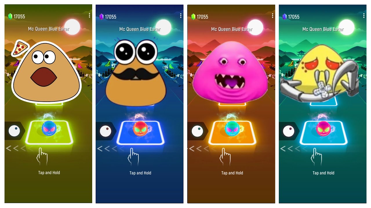 Baby Pou 🆚 Boss Pou 🆚 Pou Animation 🆚 Pou naruto 🎶 Tiles Hop Edm Rush ...