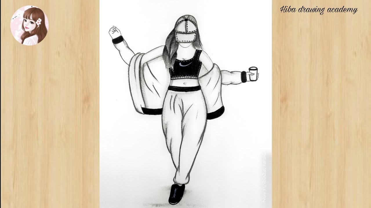 how to draw a Fashion Attitude girl - Drawing Easy || Pencil sketch for ...