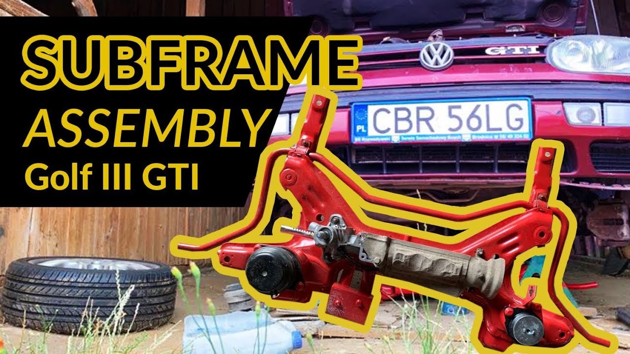 How to assemble front subframe on mk3 GTI - YouTube
