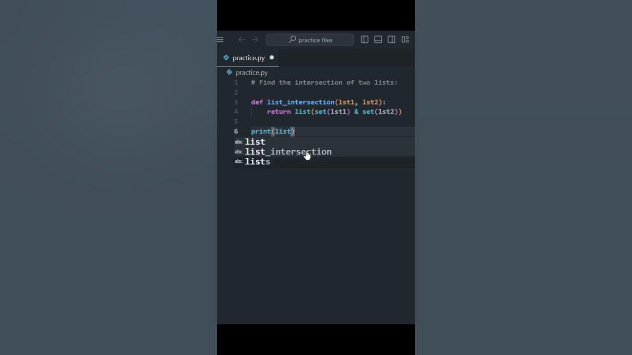 Find The Intersection Python Pythonprogramming Coding Learnpython Pythonforbeginners Youtube