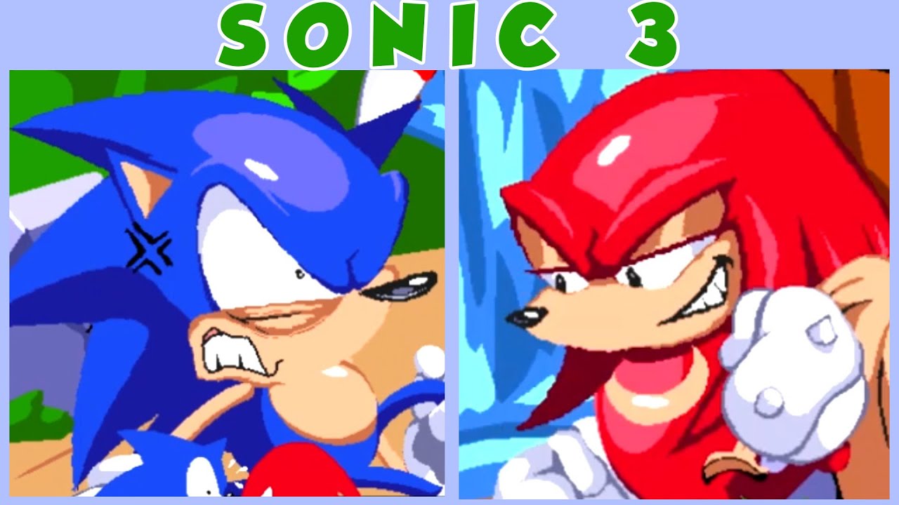 Friday Night Funkin' Sonic VS Knuckles | Sonic 3 & Knuckles LOCK-ON ...