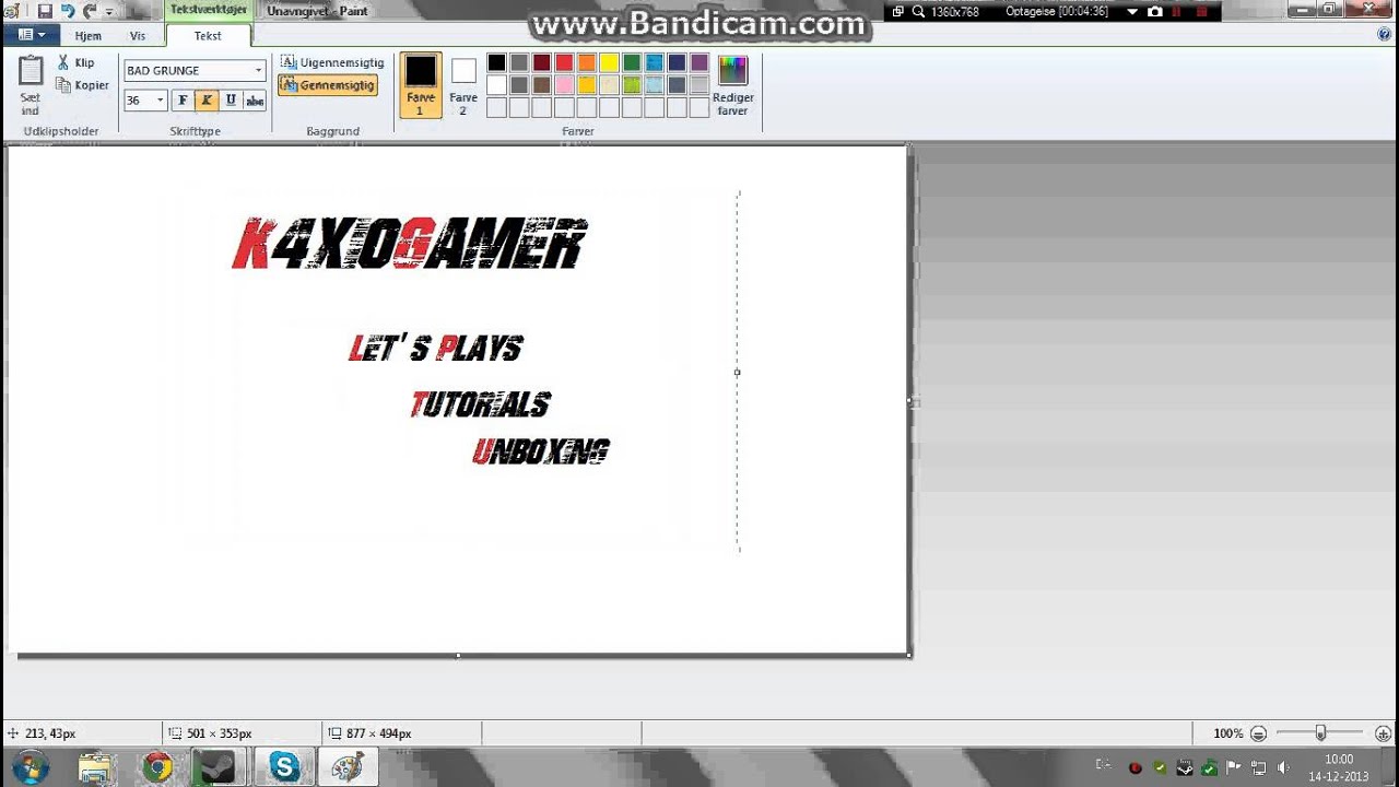 Hvordan jeg laver mit logo på den nemme måde. Paint og dafont :D - YouTube