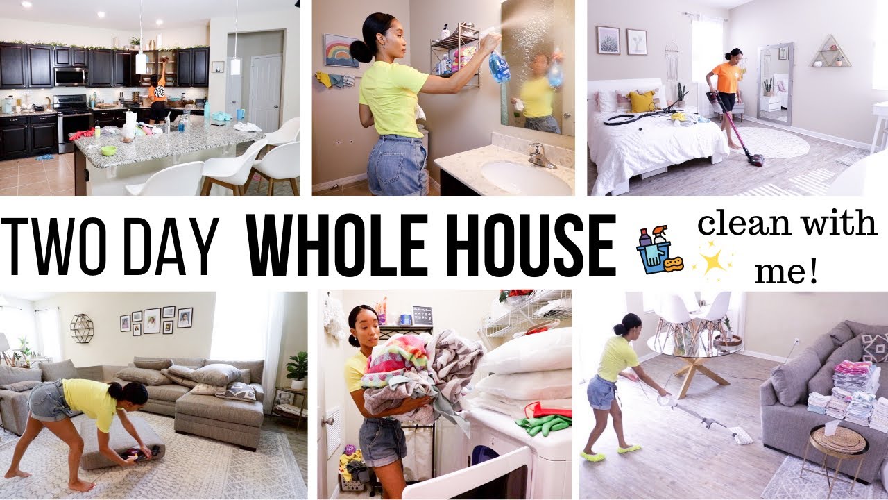 *TWO DAY* WHOLE HOUSE CLEAN & ORGANIZE WITH ME 2020 // CLEANING ...
