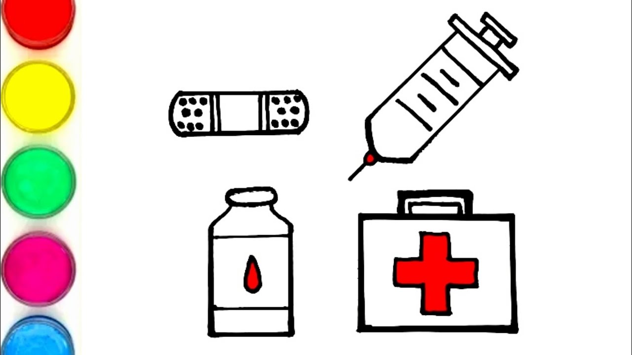 Doctor kit for Kids || Drawing and Coloring for Kids and Toddlers ...