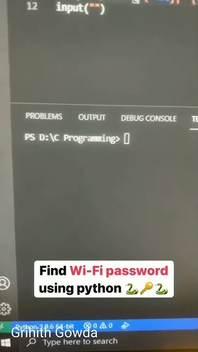 Find WiFi Password Using Python. Don't Use Educational Purpose. - YouTube