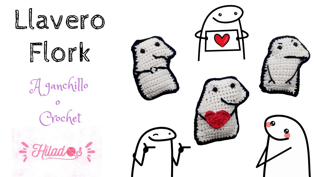LLAVERO FLORK (meme) A GANCHILLO O CROCHET - YouTube