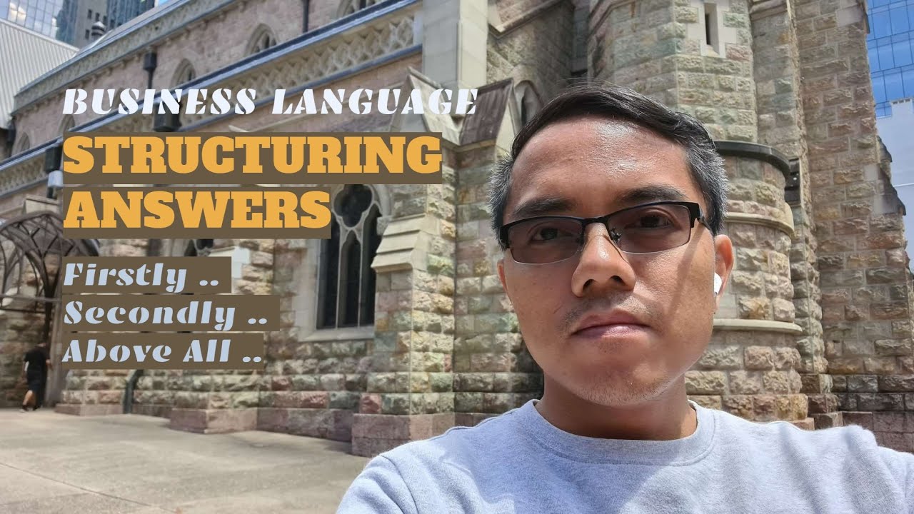BUSINESS ENGLISH Structuring answers - YouTube