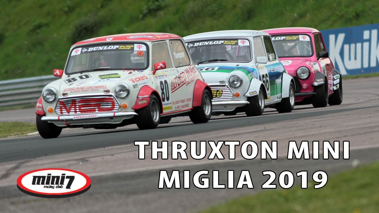 Mini Miglia epic race at Thruxton BTCC 2019 - YouTube
