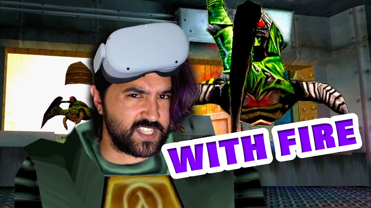 JUST A TEST OF FIRE! | Half Life 1 VR MOD | Part 7 The Tentacle - YouTube