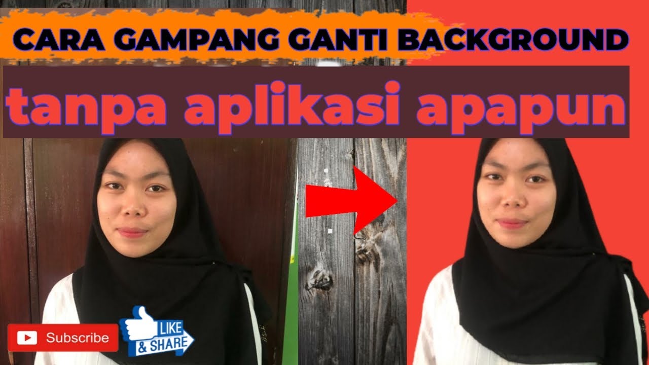 Cara gampang mengganti background menjadi merah tanpa aplikasi - YouTube