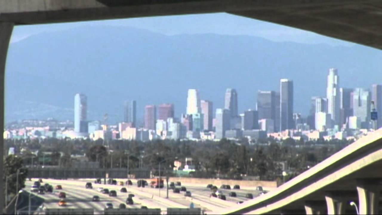 110 Freeway & Downtown Los Angeles Ca - YouTube
