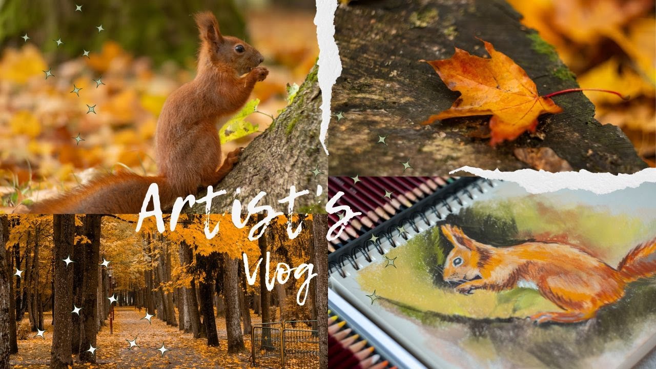Cozy Сalm Autumn Vlog - The Slow Life of an Artist - Drawing a Squirrel ...