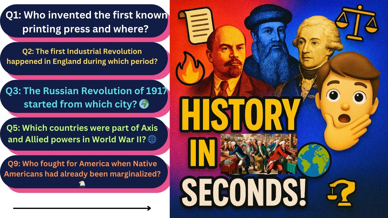 ⚡📜 Who Changed the World? Quick-Fire History Quiz! 🏆⚖️ Revolutions ...