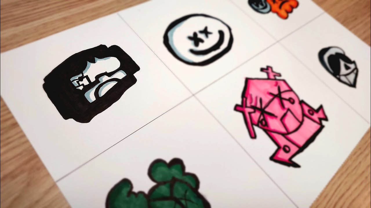 Drawing FRIDAY NIGHT FUNKIN' as ICONS | FNF - YouTube