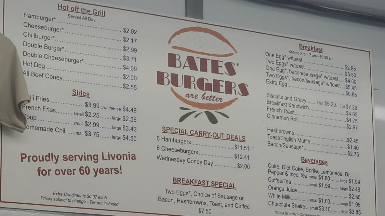 Bates Burgers Livonia Michigan - Coney Bros Episode 73 - YouTube