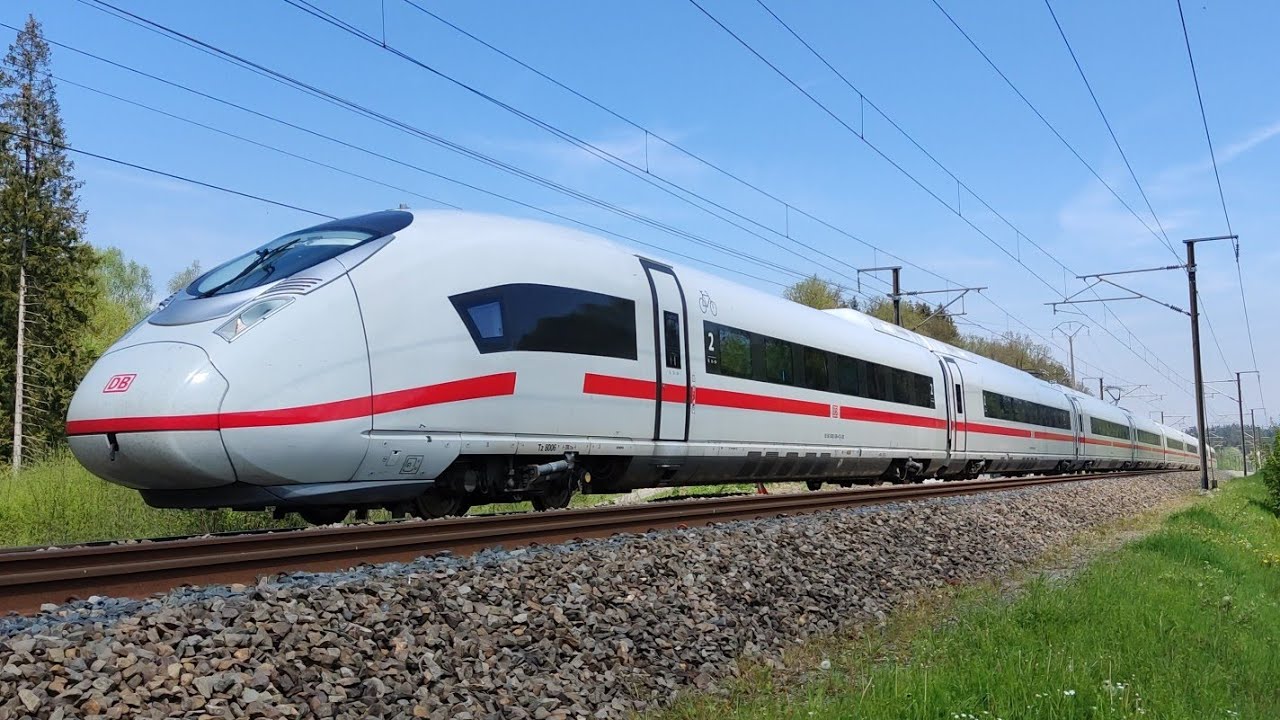 ICE 3 Neo 8006 en test sur l'Athus-Meuse (+ énormes klaxons !) - YouTube
