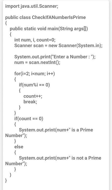 Java Program To Check A Number Is Prime Or Not Shorts Javaprogramming Youtube 