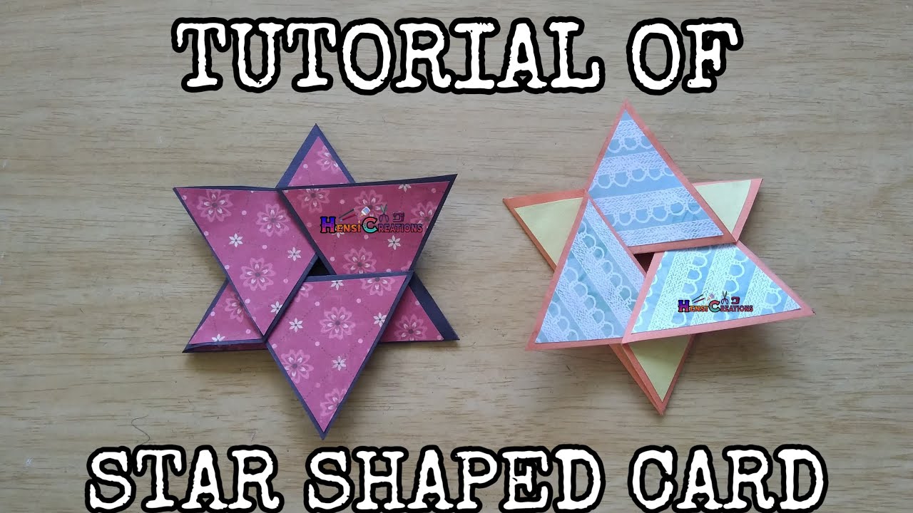 Star fold card - Cards for Scrapbook - YouTube