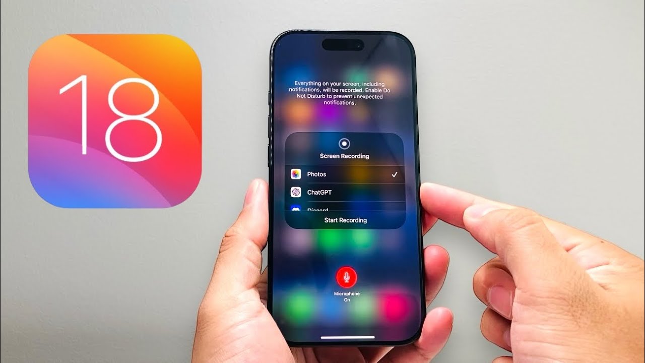 iOS 18: How To Screen Record with Sound on iPhone - YouTube