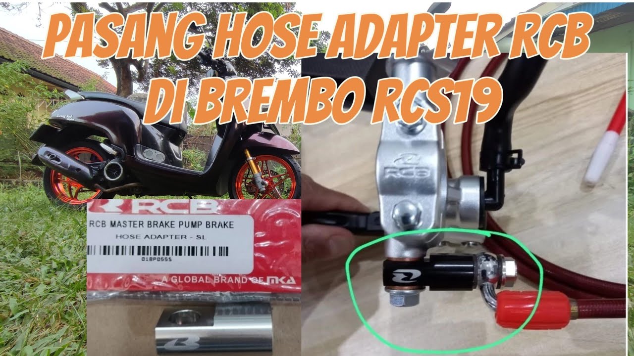 Cara pasang Hose Adapter RCB adaptor master rem di brembo rcs19 pakai ...