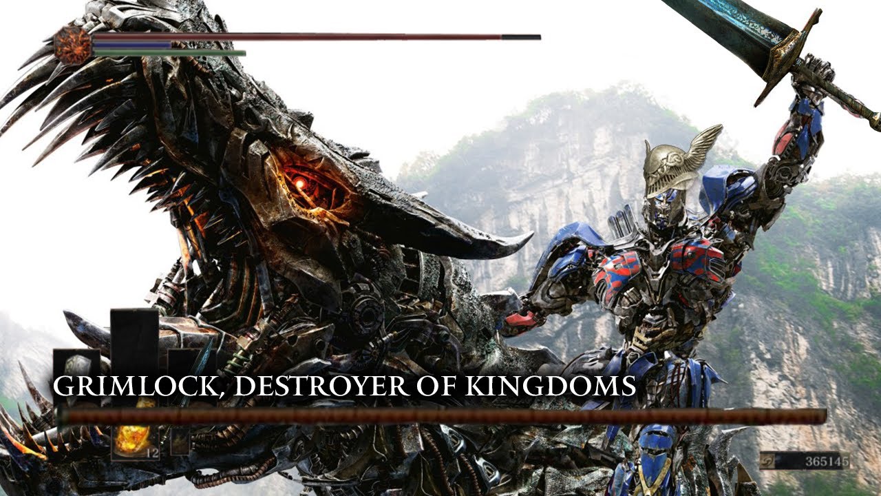 OPTIMUS PRIME VS GRIMLOCK DARK SOULS FIGHT - YouTube