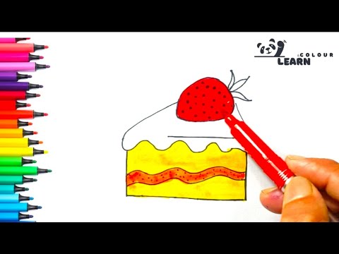 Drawing, painting and colouring A Pastry for kids and toddlers 😍 How to ...