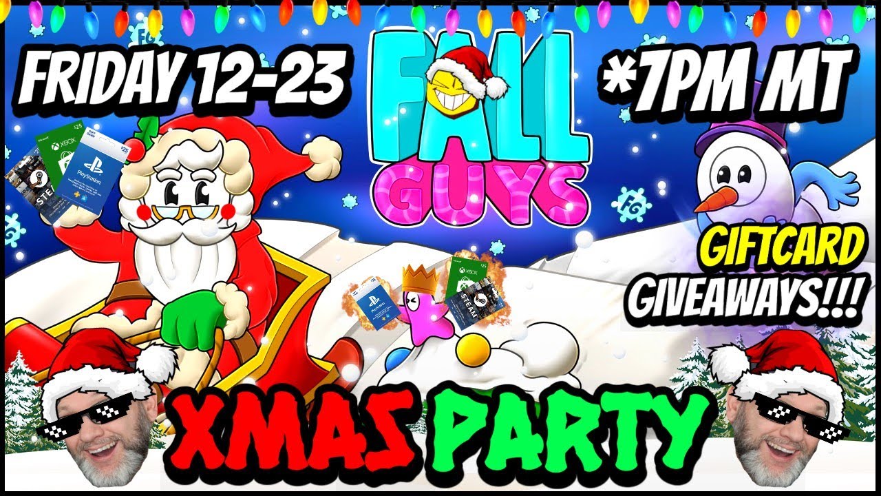 🎄🎅 FALL GUYS XMAS PARTY BASH 🔴[LIVE] 12/27 7PM MT | 8PM CT 🎄🎅 DUBS SUBS ...