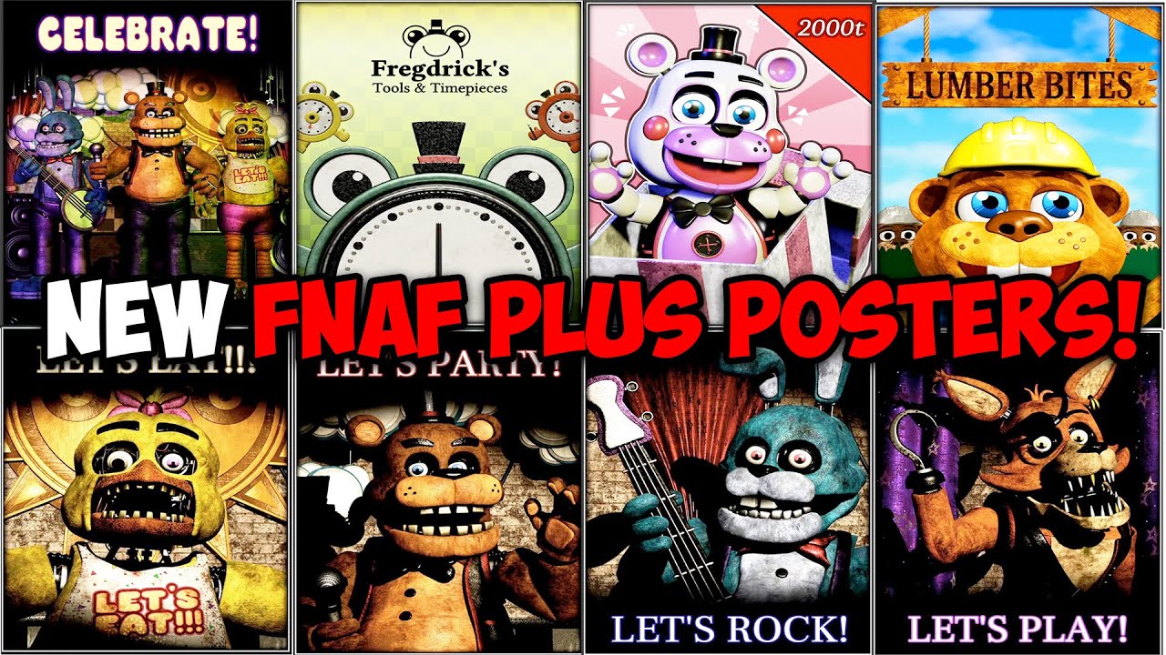 NEW FNAF PLUS TEASER POSTERS - YouTube