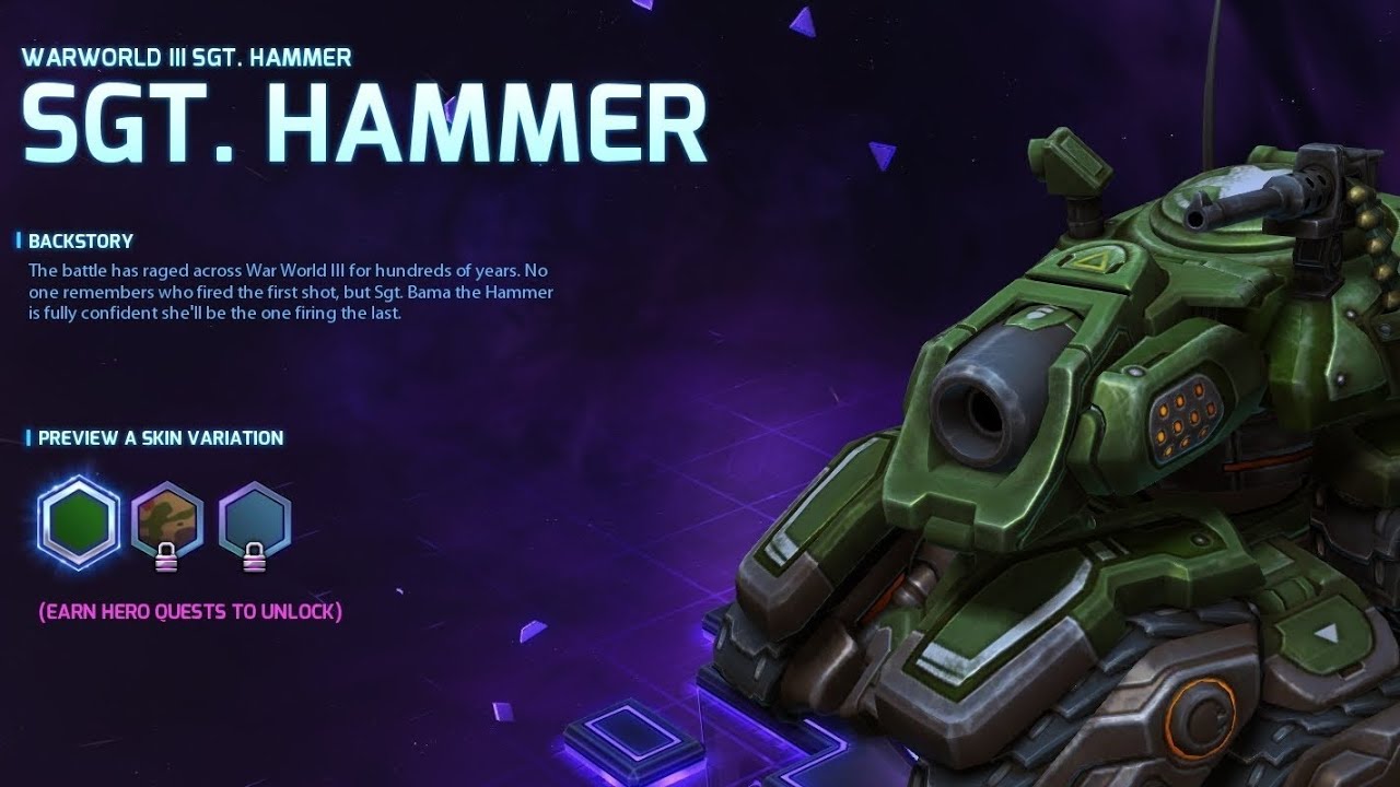 World War 3 SGT. Hammer Skin - Heroes of the Storm - YouTube