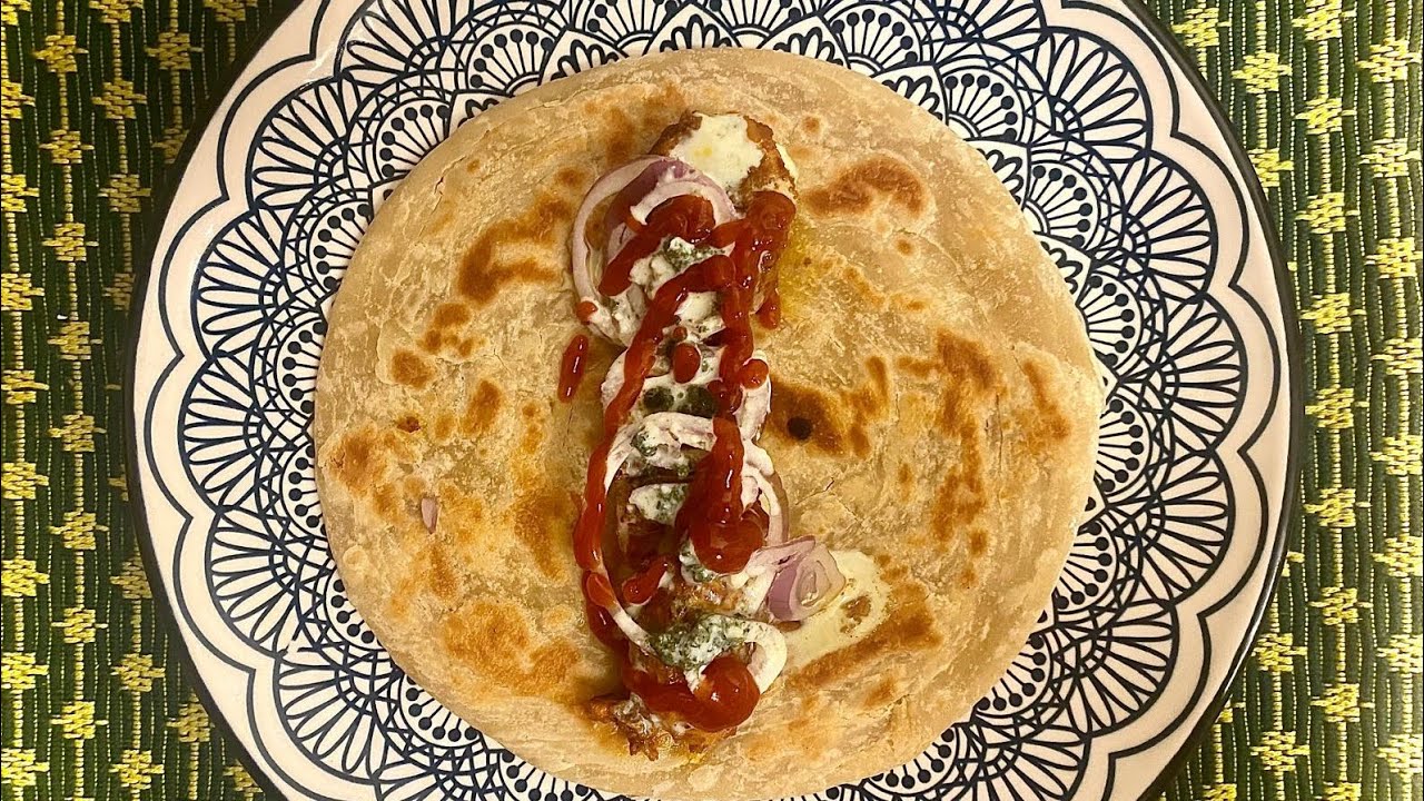Best Chicken Lacha Paratha Roll Recipe - YouTube