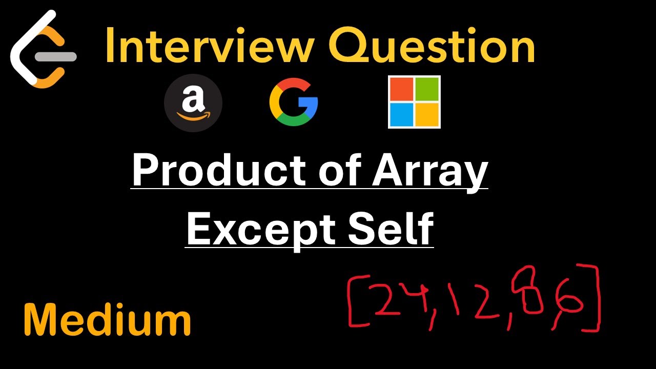 Product of Array Except Self - Leetcode 238 - DSA until I get placed - YouTube