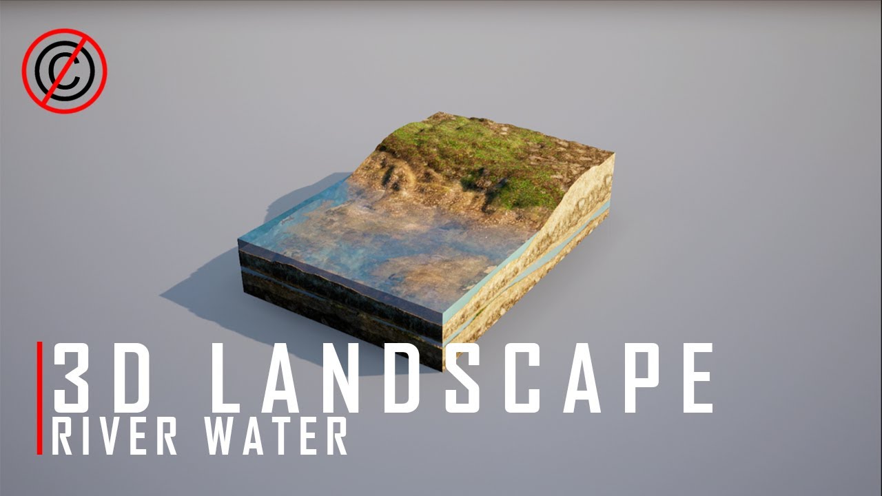 3D landscape | River Water | 3D MAKE - YouTube