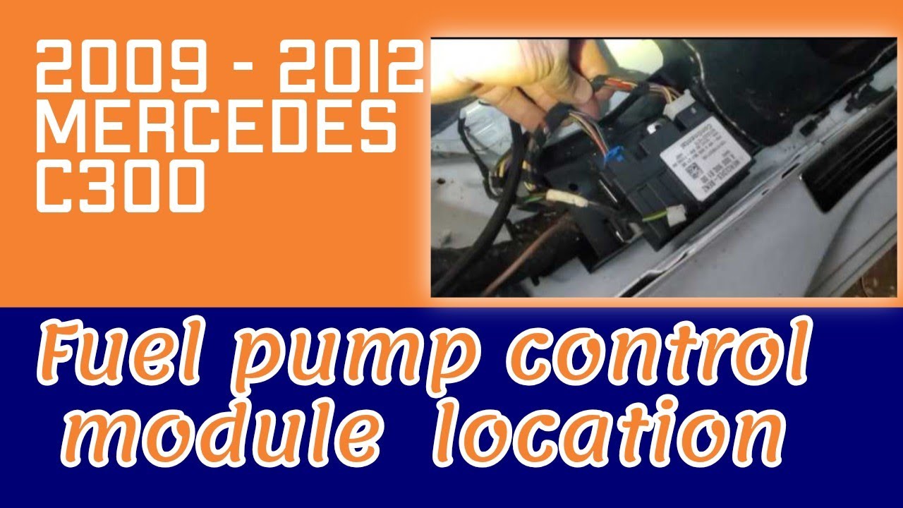 Fuel pump control module location 2009 - 2012 Mercedes C300 - YouTube