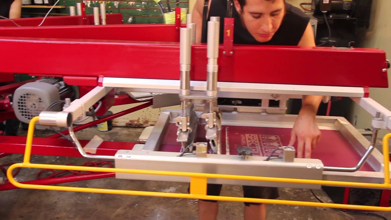 Anatol Horizon automatic screen printing press - YouTube