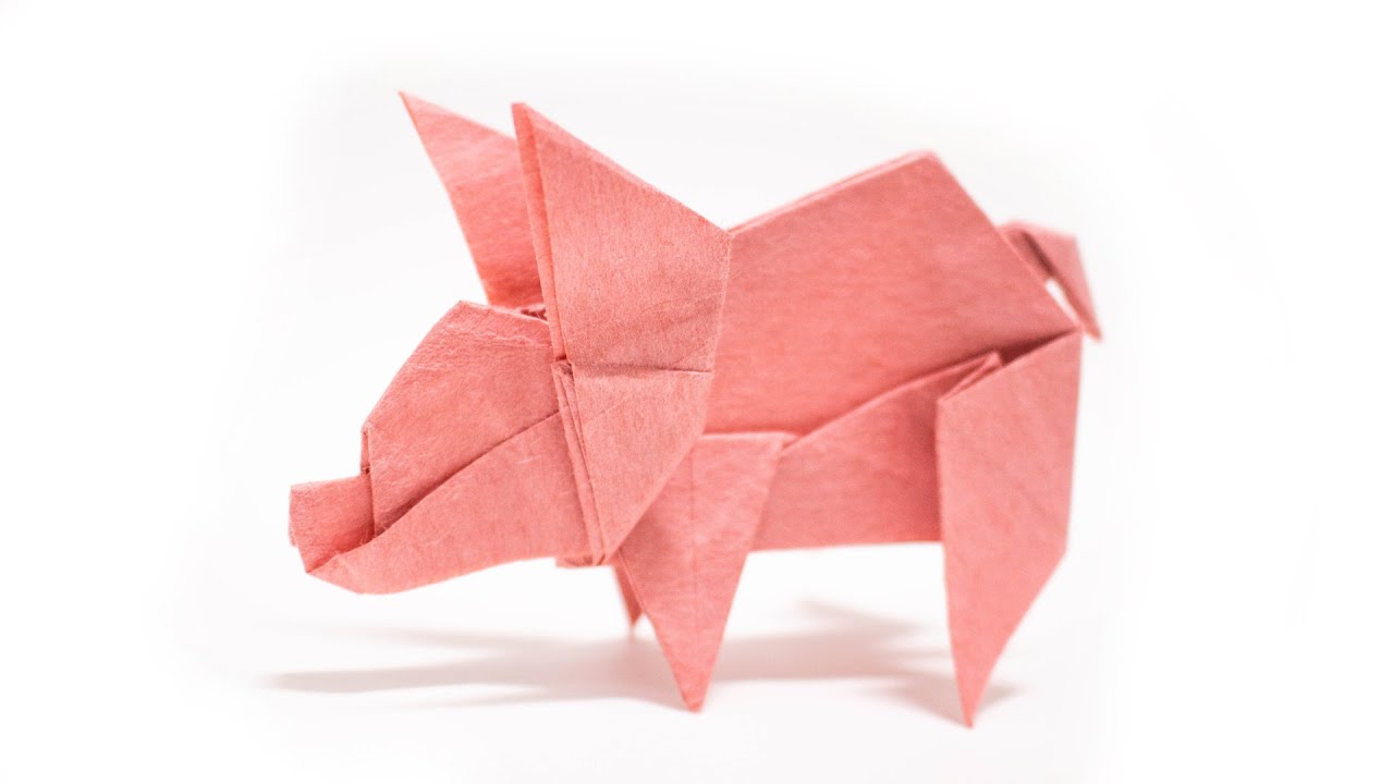 How to Make a Paper Peppa Pig - Origami Pig Tutorial - YouTube